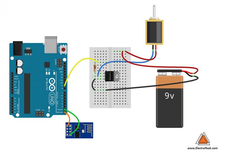 Smart Door Lock W Wifi Login Page By Arduino And Esp8266 Electropeak