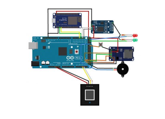 Arduino Fingerprint Attendance System Real-time Online Data Backup