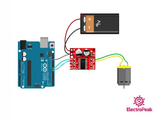 Interfacing MX1508 Motor Driver Module with Arduino - Electropeak