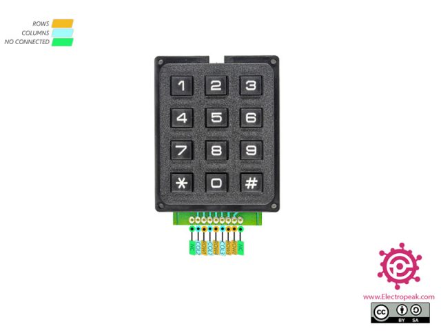 Interfacing 4x3 Membrane Matrix Keypad with Arduino - Electropeak Interfacing 4x3 Membrane Matrix Keypad with Arduino - Electropeak