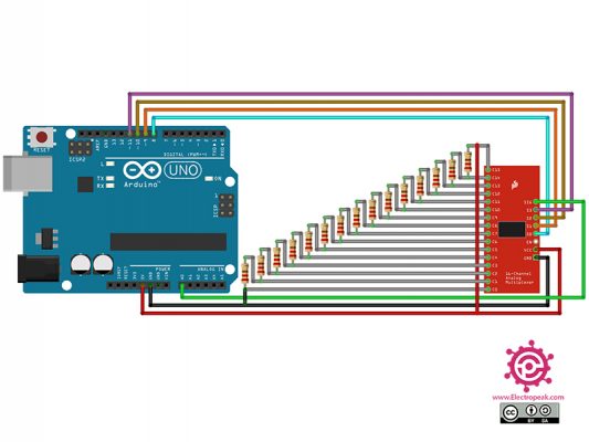 Interfacing CD74HC4067 16-Channel Multiplexer with Arduino