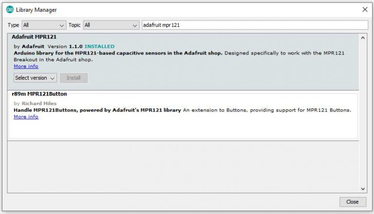 Interfacing MPR121 Proximity Capacitive Touch Module with Arduino