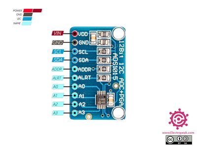 Interfacing ADS1015 12-Bit ADC with Arduino - Electropeak