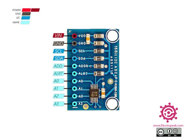 Interfacing ADS1115 16-Bit ADC with Arduino - Electropeak