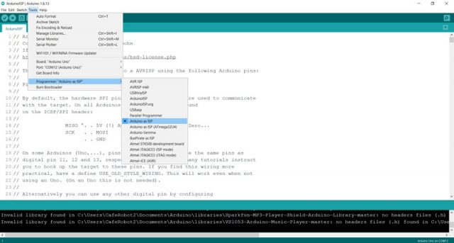 Use Arduino As Isp To Burn Bootloader On Avr Microcontrollers