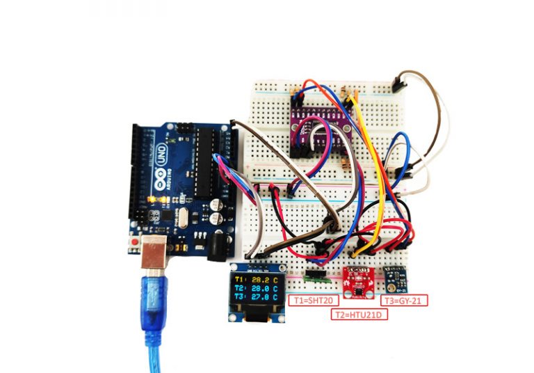Connect Multiple I2C Devices to Arduino Using I2C Multiplexer TCA9548A