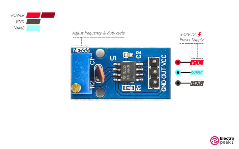 How to Use NE555 Pulse Generator Module - Electropeak