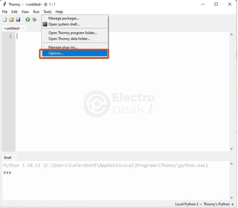 Getting Started with Thonny MicroPython IDE - Electropeak Getting Started with Thonny MicroPython IDE - Electropeak