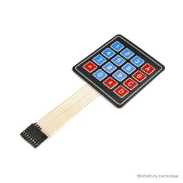 4x4 Flat Matrix Keypad - ElectroPeak